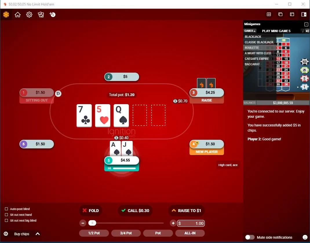 Special Poker Features | Ignition Casino